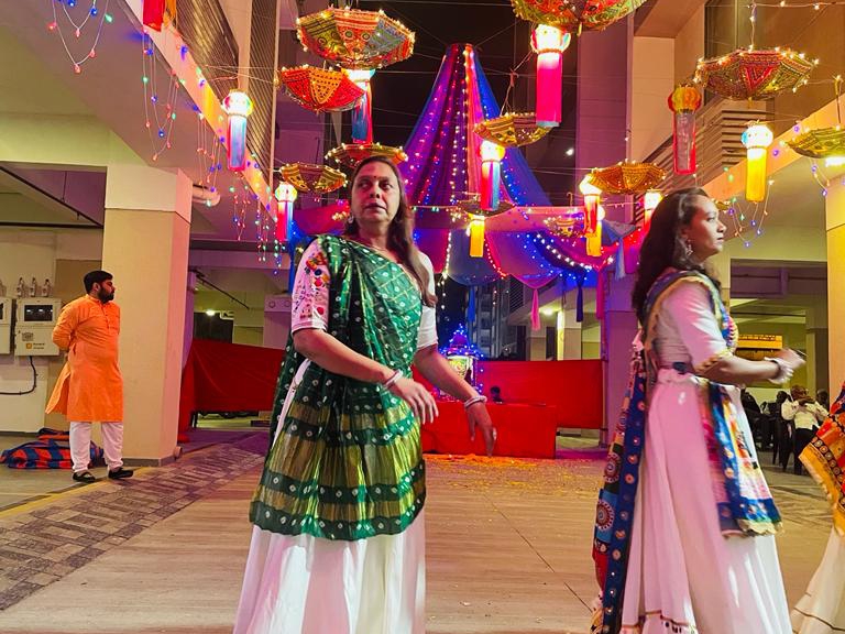 Shree Yamuna Lotus - Sportsmen chant garba on the fifth day of Navratri ...