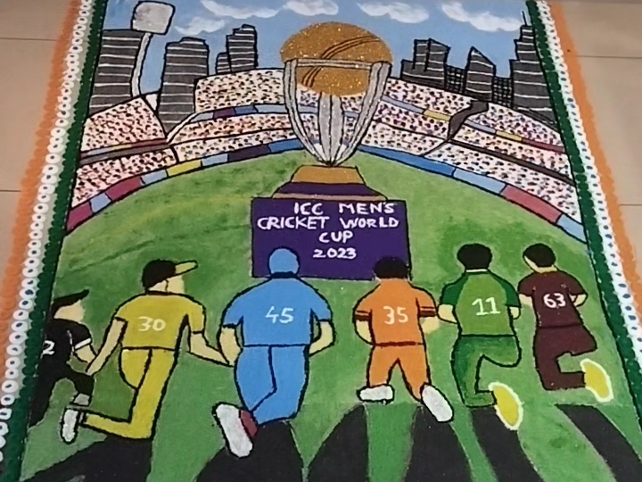 A Rangoli competition was organized among employees with the theme of ...