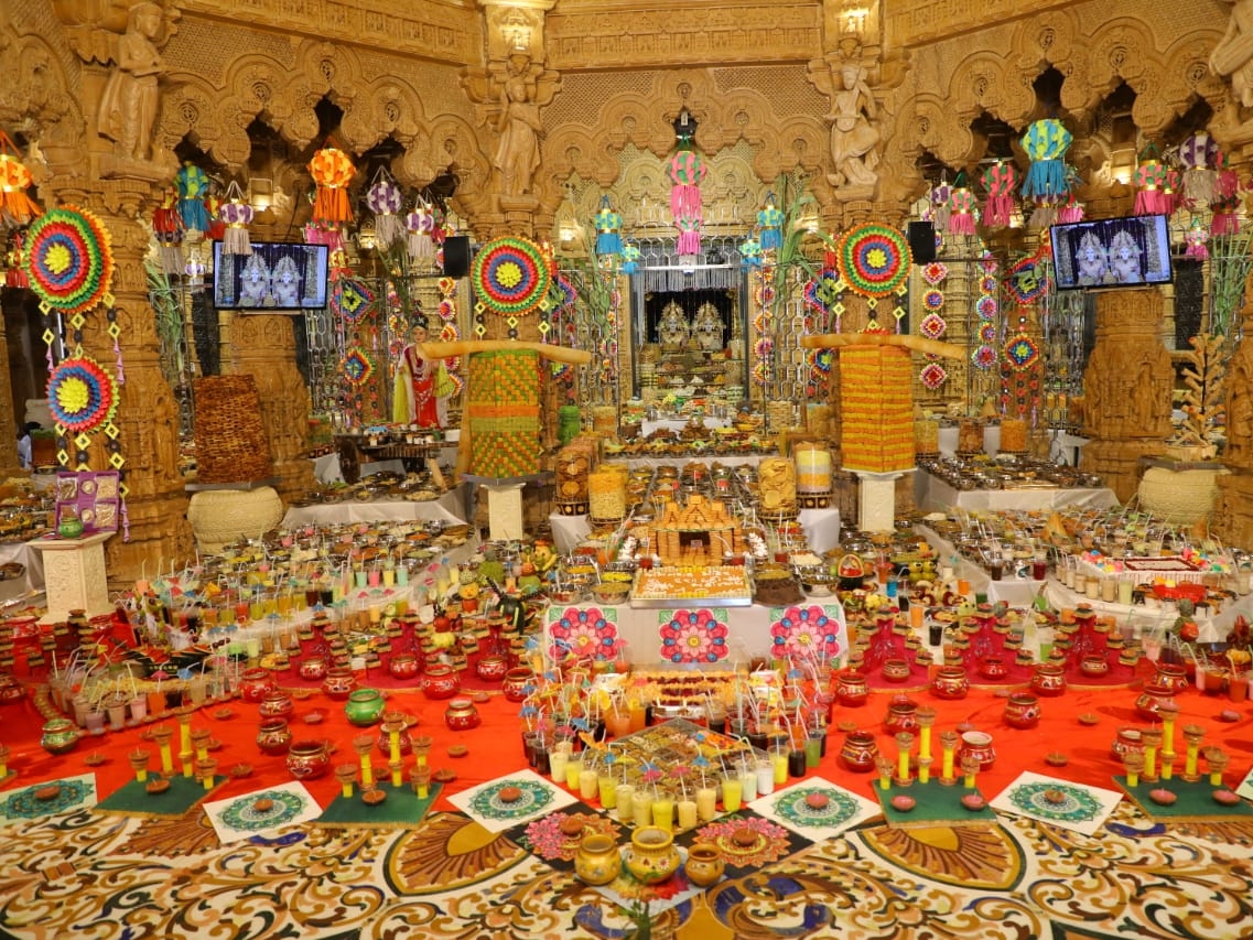 A grand Annakoot of twelve hundred dishes was conducted at the ...