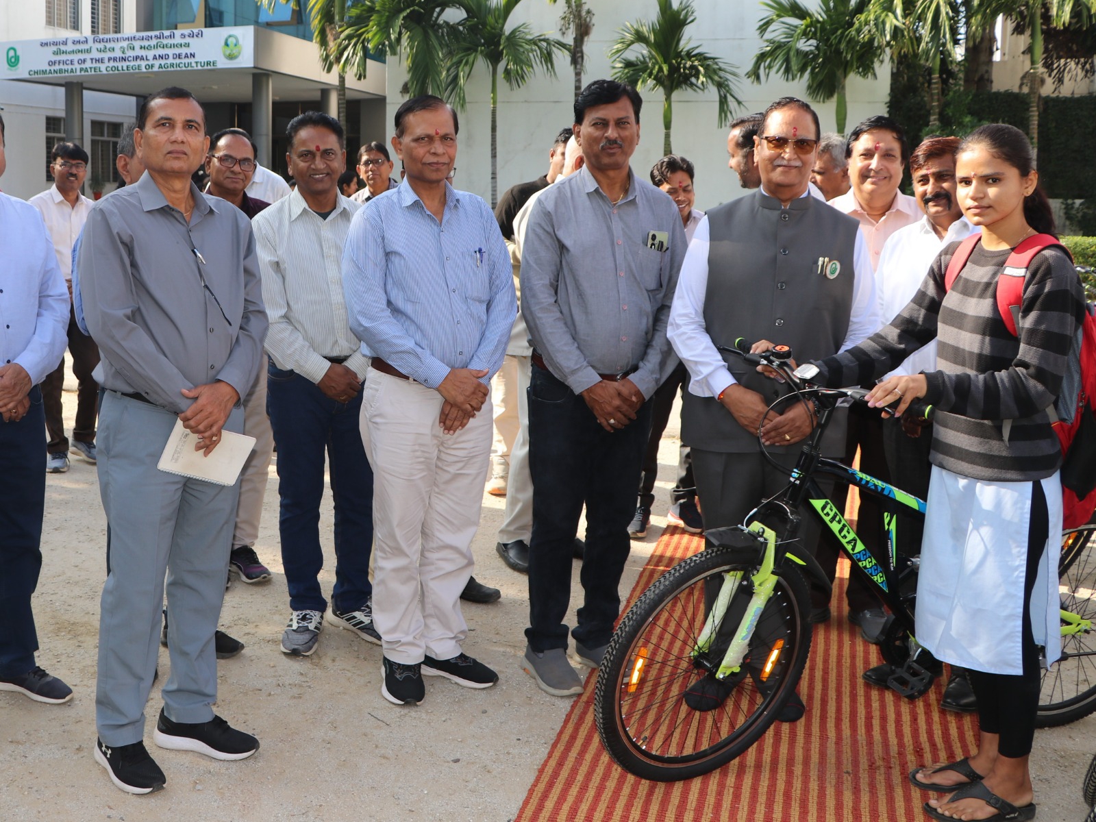 A cycle distribution program was held at Krishi Mahavidyalaya ...
