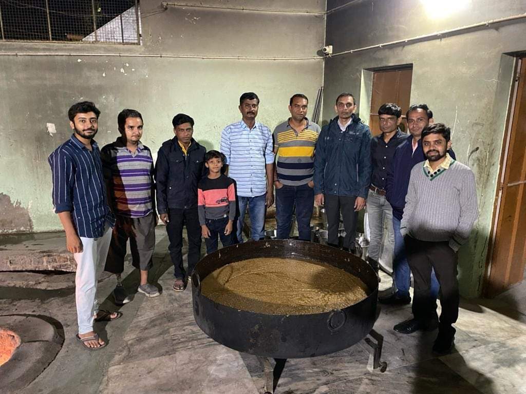 With the onset of winter season, Shiro and laddu were distributed for ...