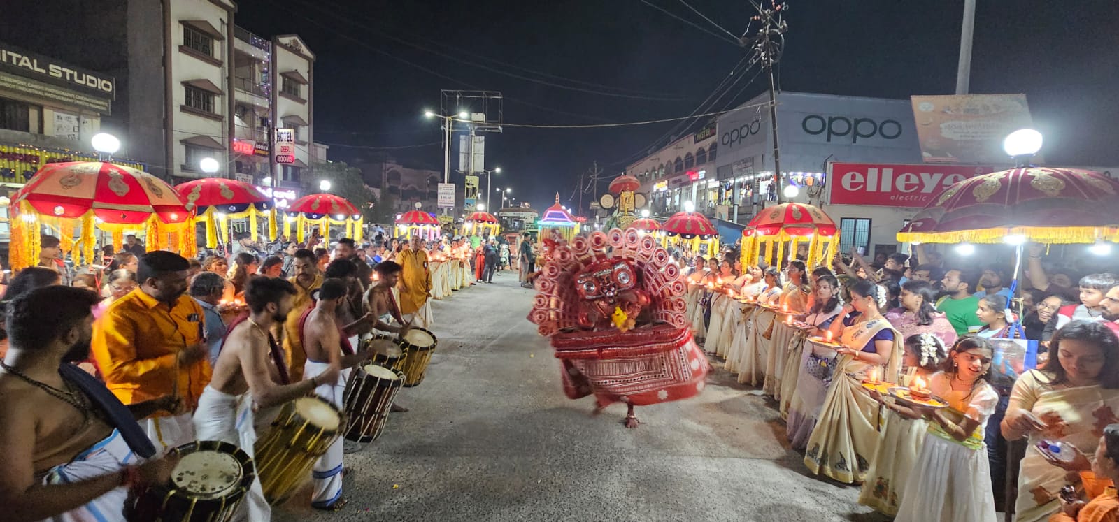 A religious festival was celebrated at Ayyappa temple by Halol Kerala ...