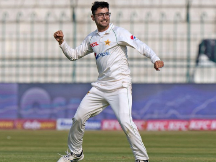 Pakistani spinner Abrar practiced