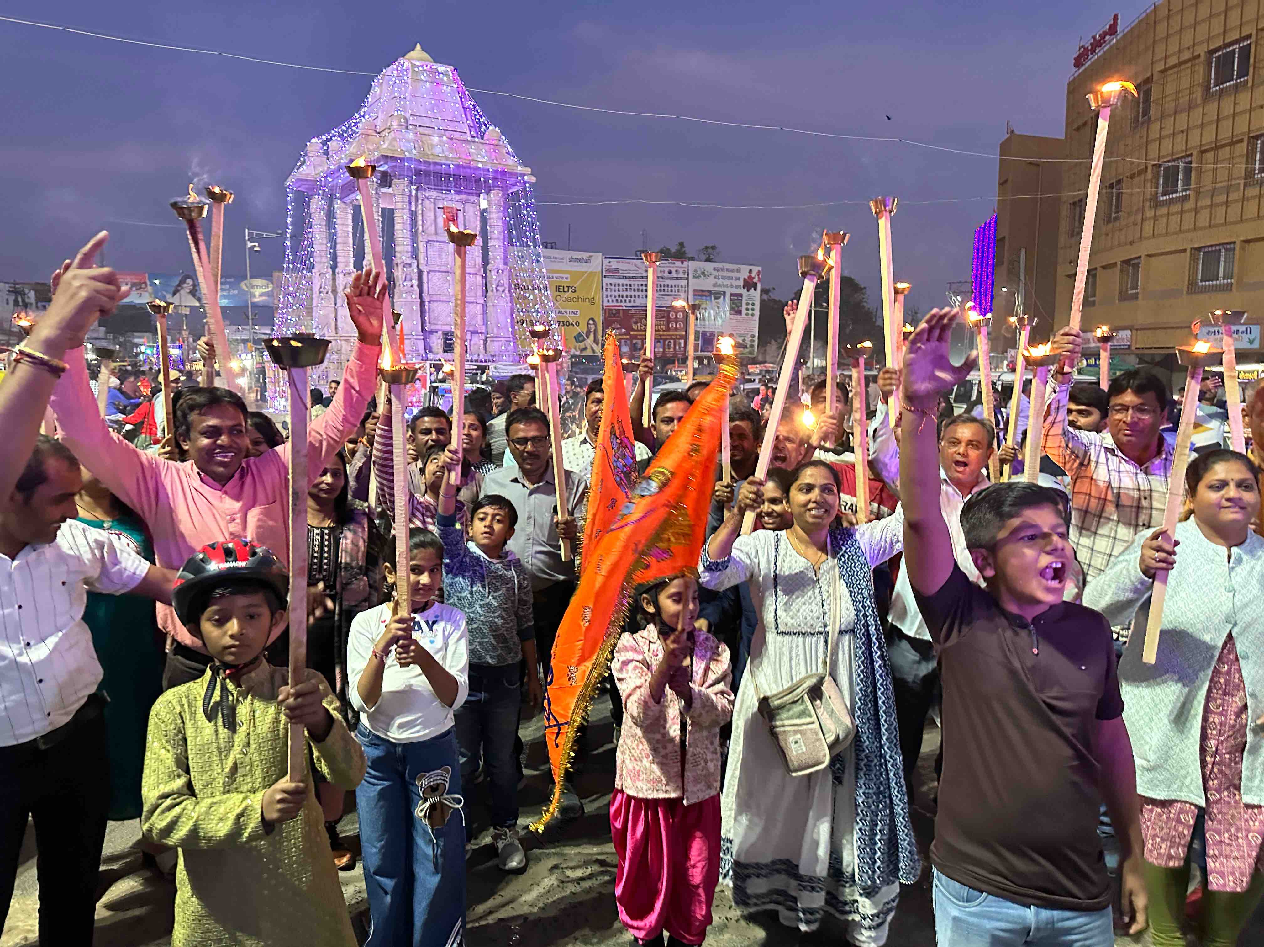Mashal Yatra was organized by various organizations in Patan, Maha ...