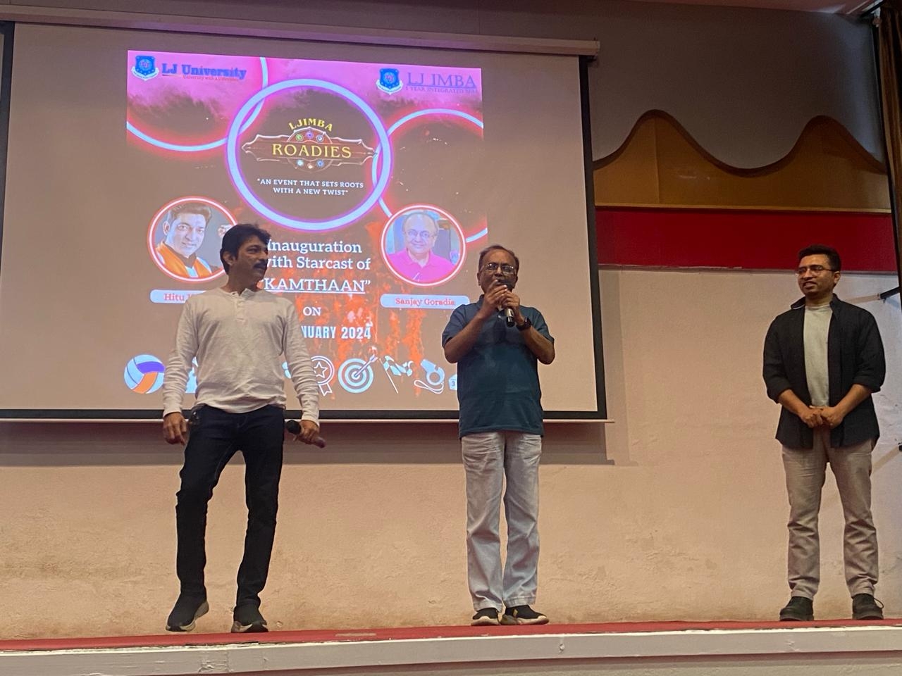 L. J. I. M. B. A-roadies event inauguration was done in the presence of ...