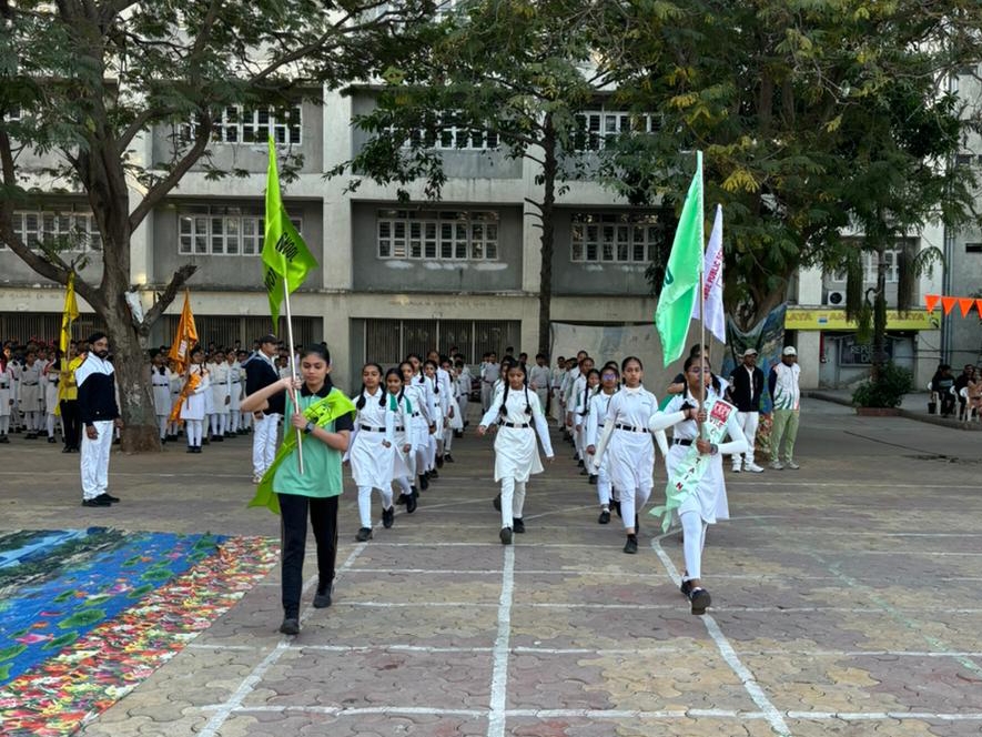 A flag salutation program was held at Ambe Vidyalaya and Ambe Public School | ગણતંત્ર દિવસની ...
