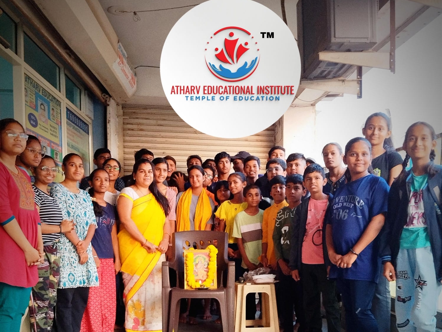 Atharva Educational Institute, Chandkheda worshiped Goddess of Knowledge Shri Saraswatiji | વસંત ...