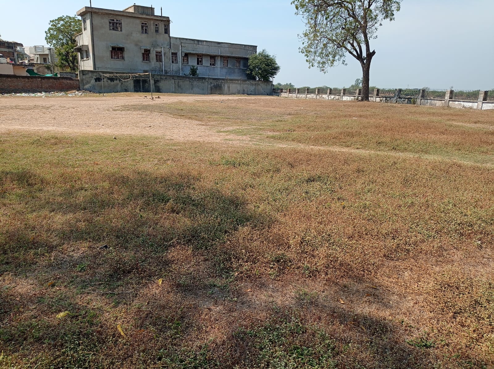 The open air theater at Malav Lake in Dholka turned into ruins ...