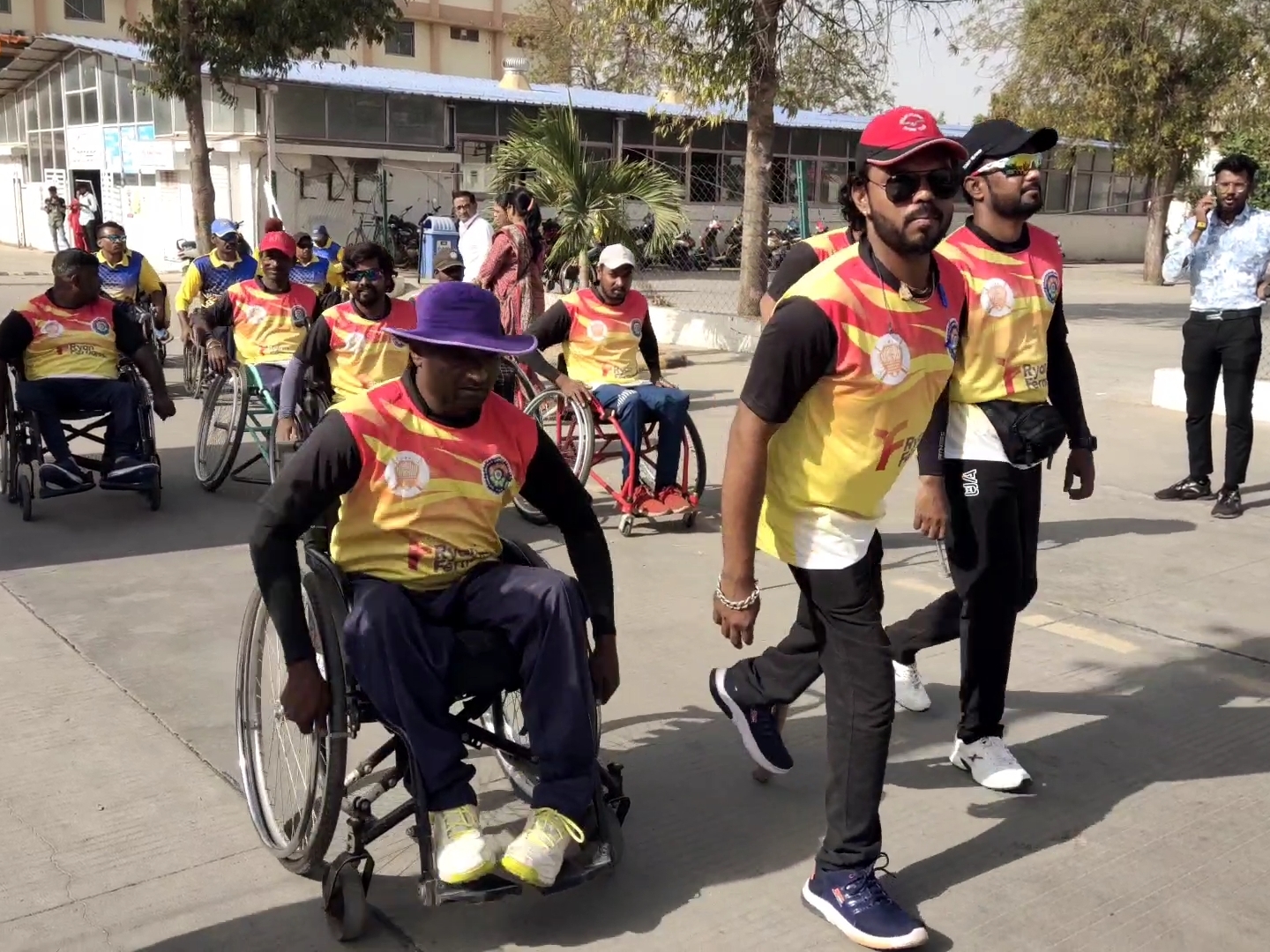 A wheelchair rally was held at Visnagar as part of the National ...