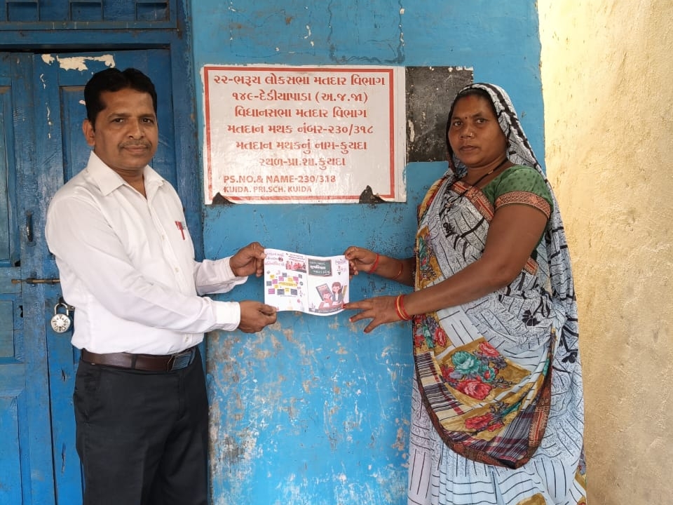 In Narmada district, students participated in programs including ...