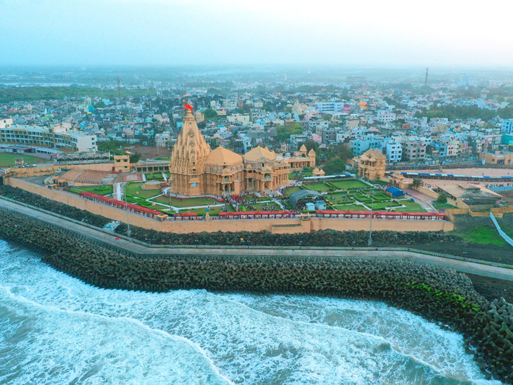 A further 3 km to the coast of Somnath. Long Sagar Darshan Path to be ...
