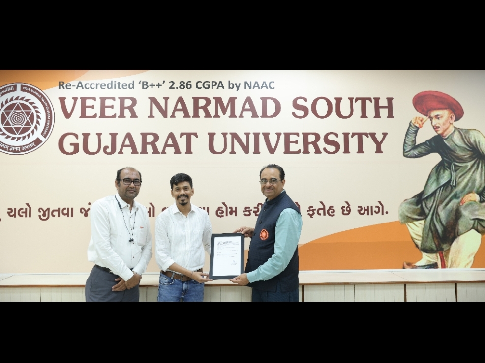 A scholar student of Veer Narmad South Gujarat University secured 'A ...