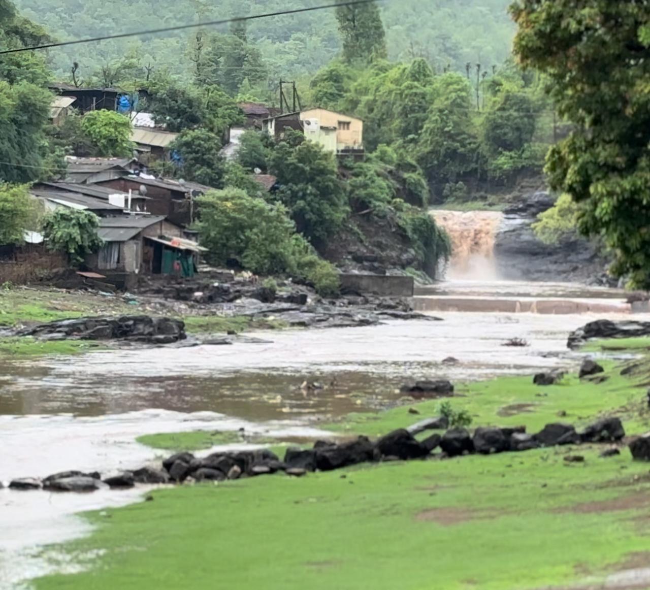 In Saputara, trees were destroyed if the roofs of rows flew off at the ...