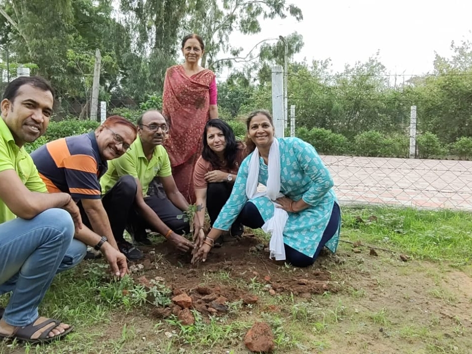 Tree plantation was done today by Udaya Foundation in Matru Smriti ...