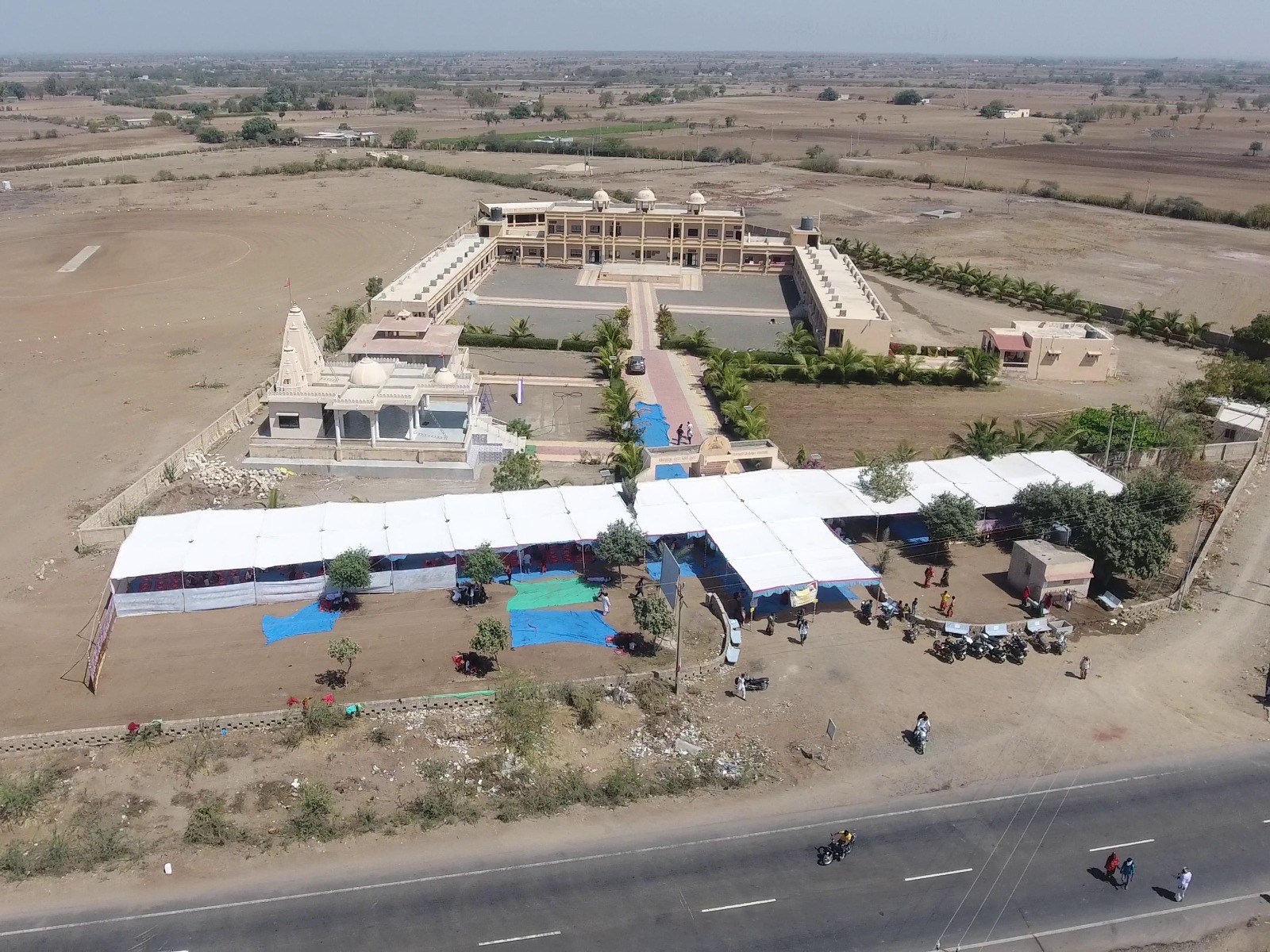 Inauguration of the new dome mandap, flag worship, Gurupujan, lecture ...