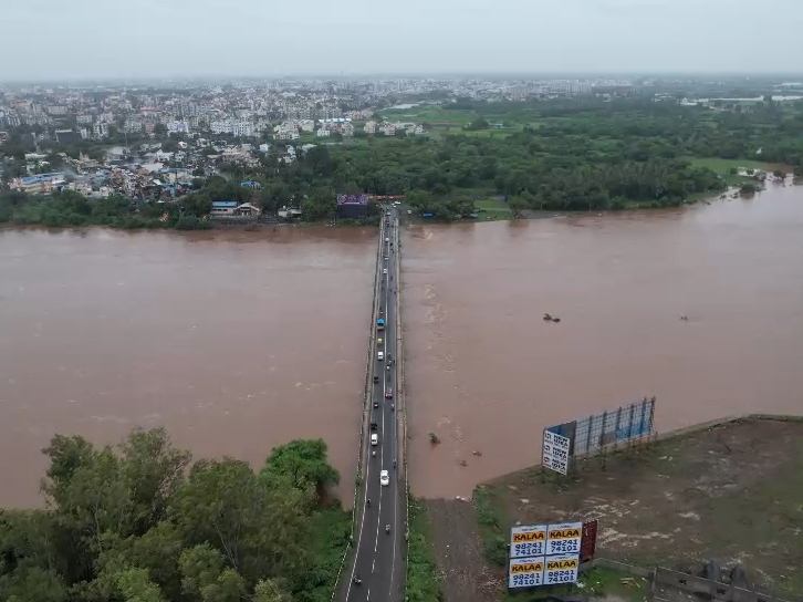 The Purna river emerging from the Sayadri mountain range assumed the ...