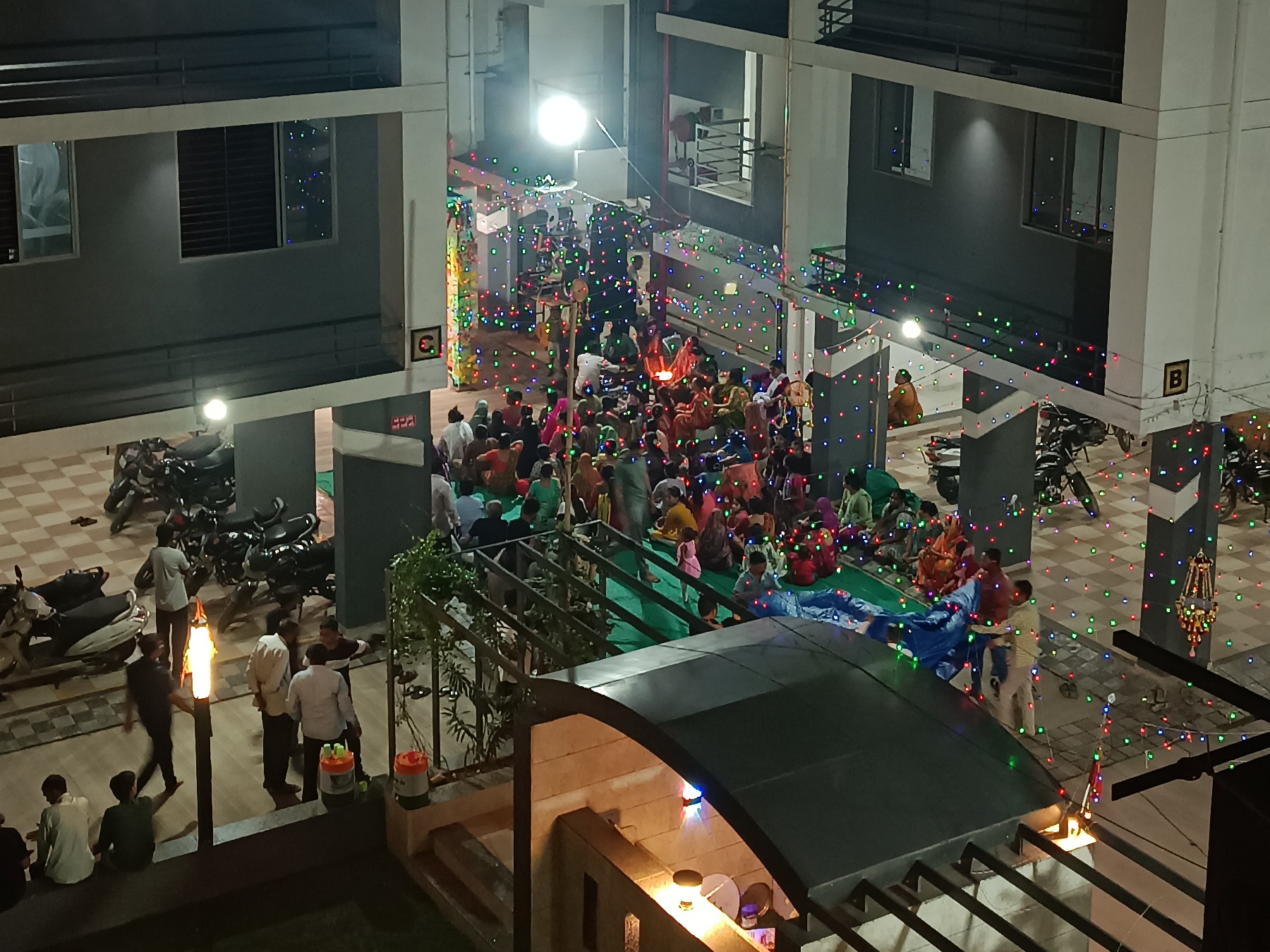 First day of Navratri celebration at Sarathi Gold Residency, Vastralama ...