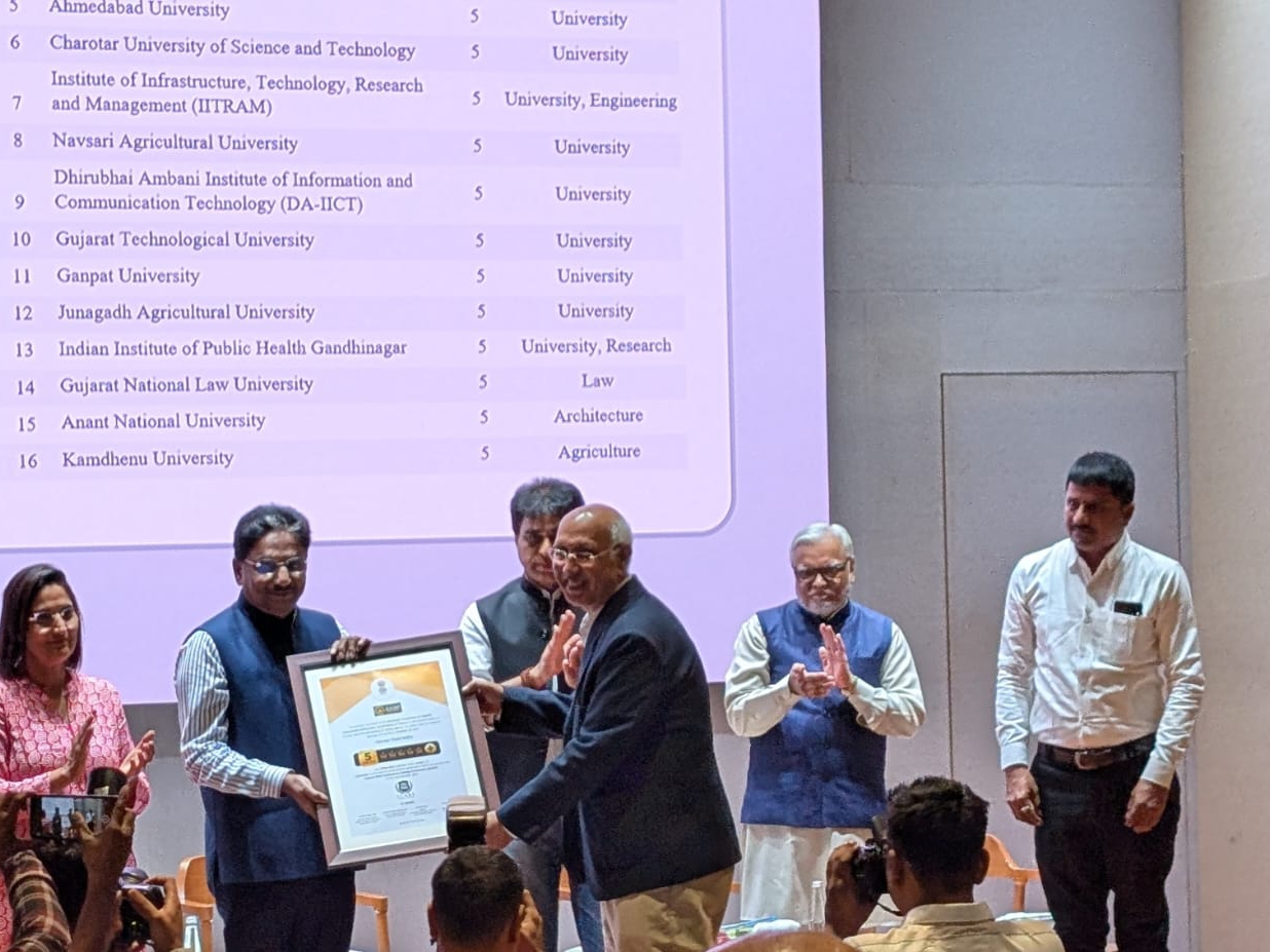 GSIRF announced the rating for 2023-24; Nirma University got 5 star ...