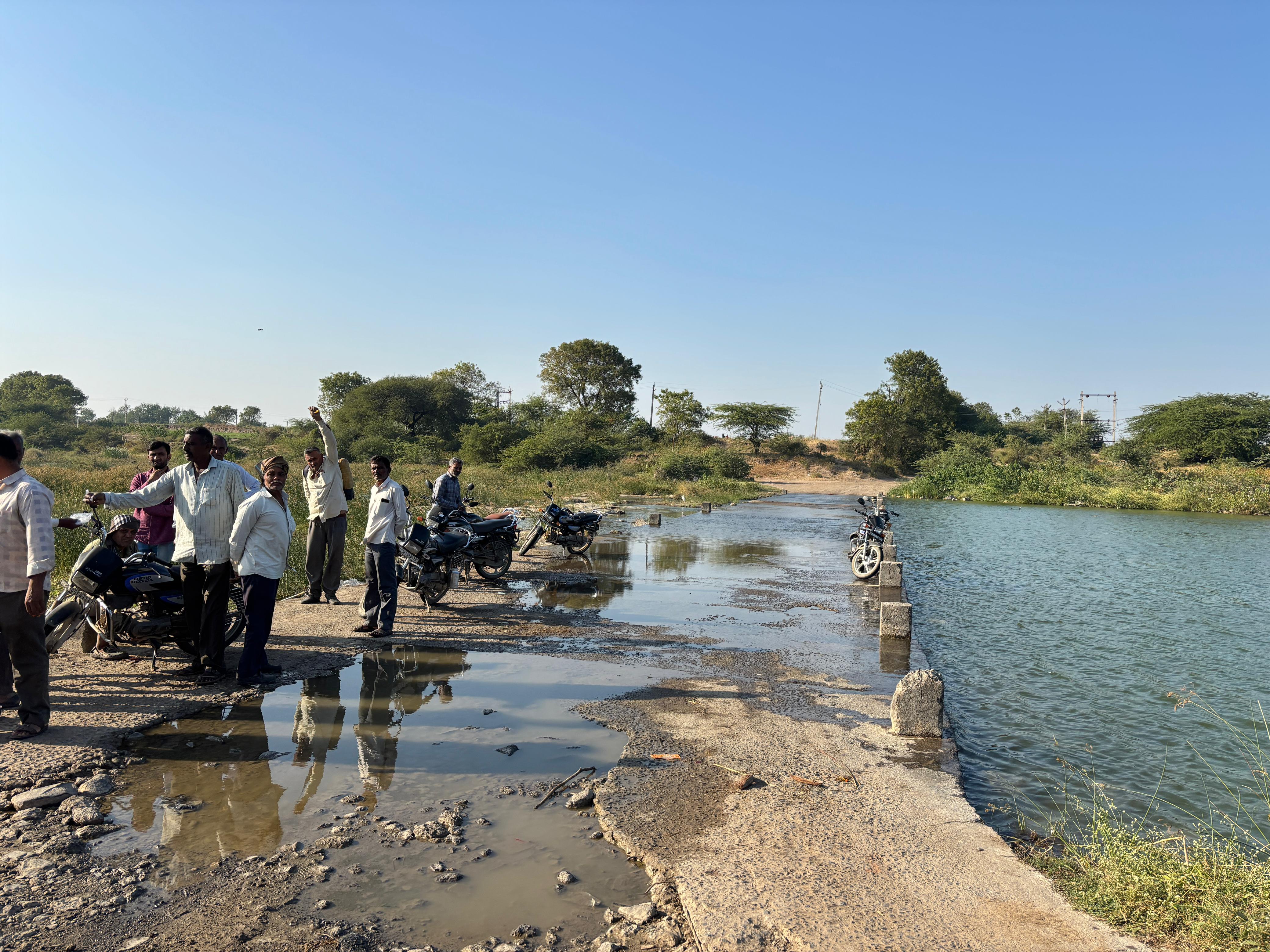 A new causeway will be built on the Bhadar River near Juna Peepaliya at ...