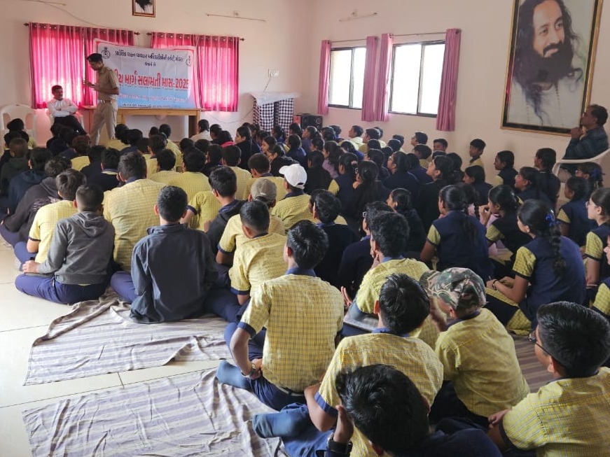 Students at Sri Sri Ravi Shankar School in Godhra were made aware of ...