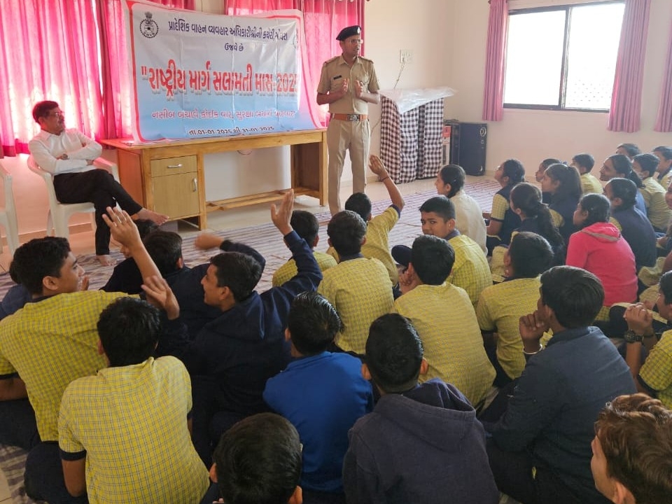 Students at Sri Sri Ravi Shankar School in Godhra were made aware of ...