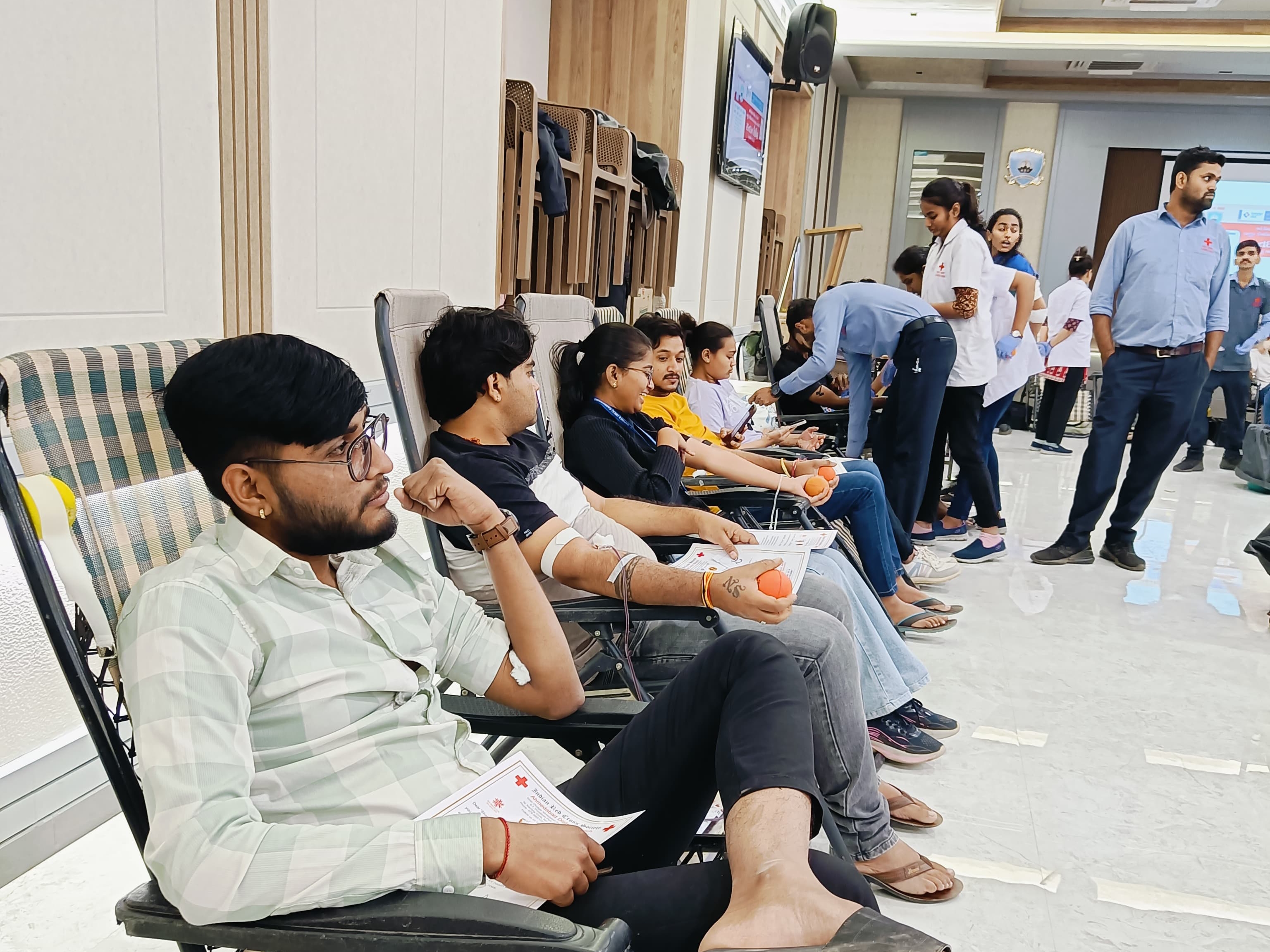 Blood donation camp on the 96th birth anniversary of educationist late ...