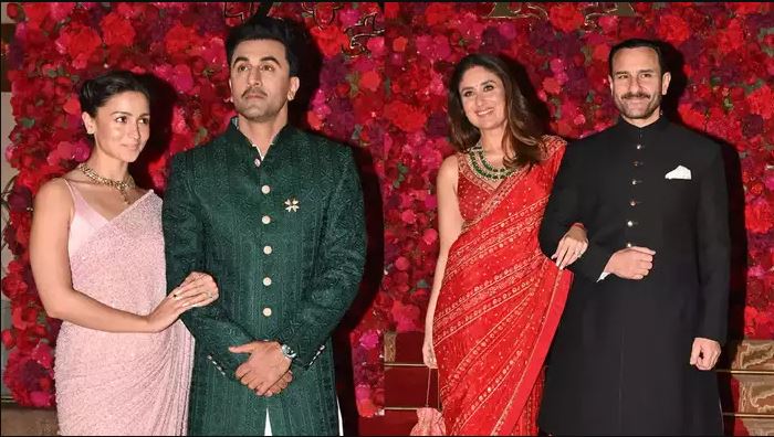 Kareena's look was eye-catching at Adar Jain's wedding