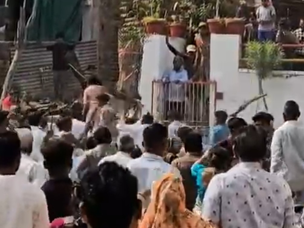 A fight broke out between two groups using sticks and bricks on the ...