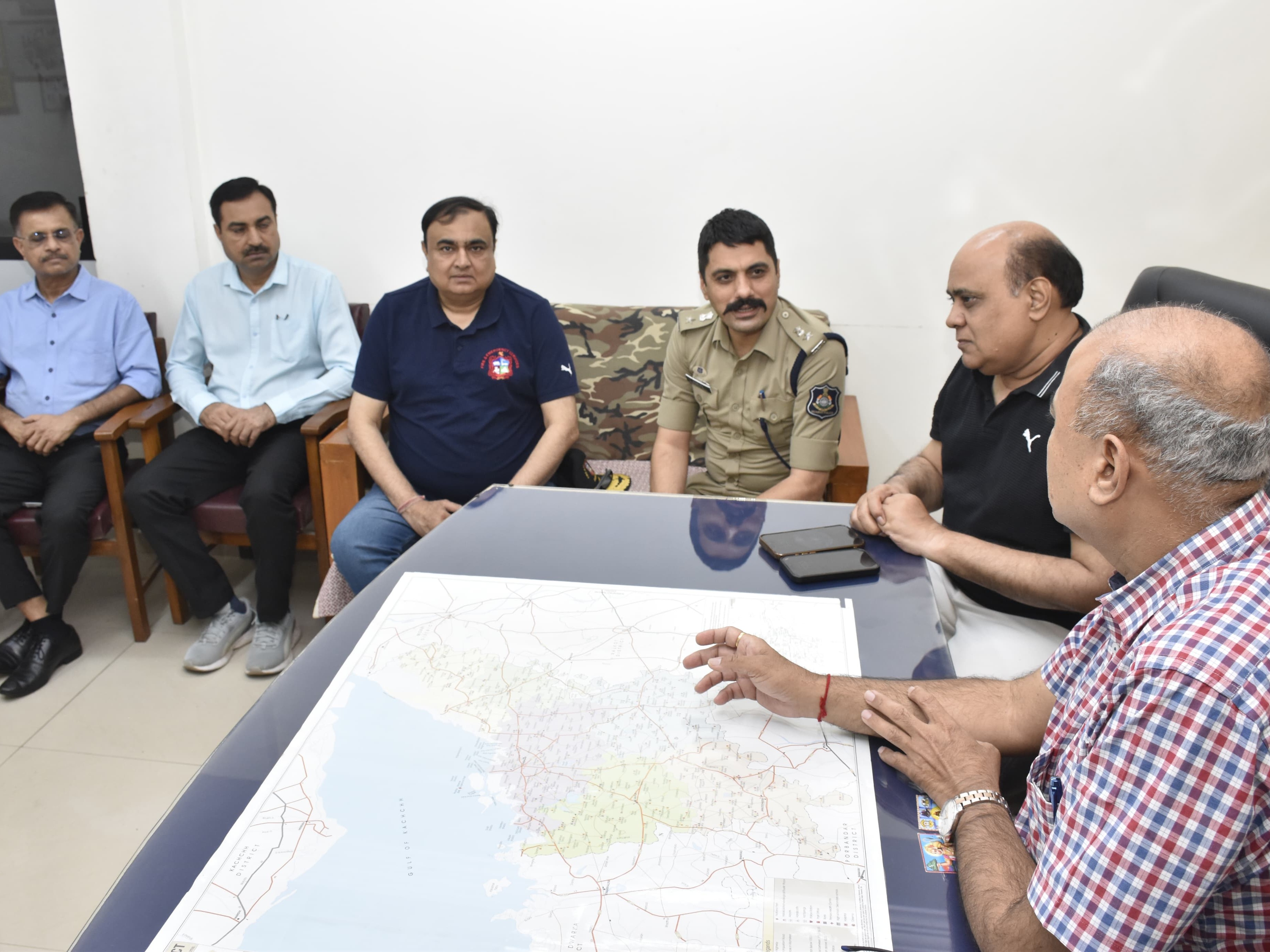 Alertness at Jamnagar Disaster Control Room