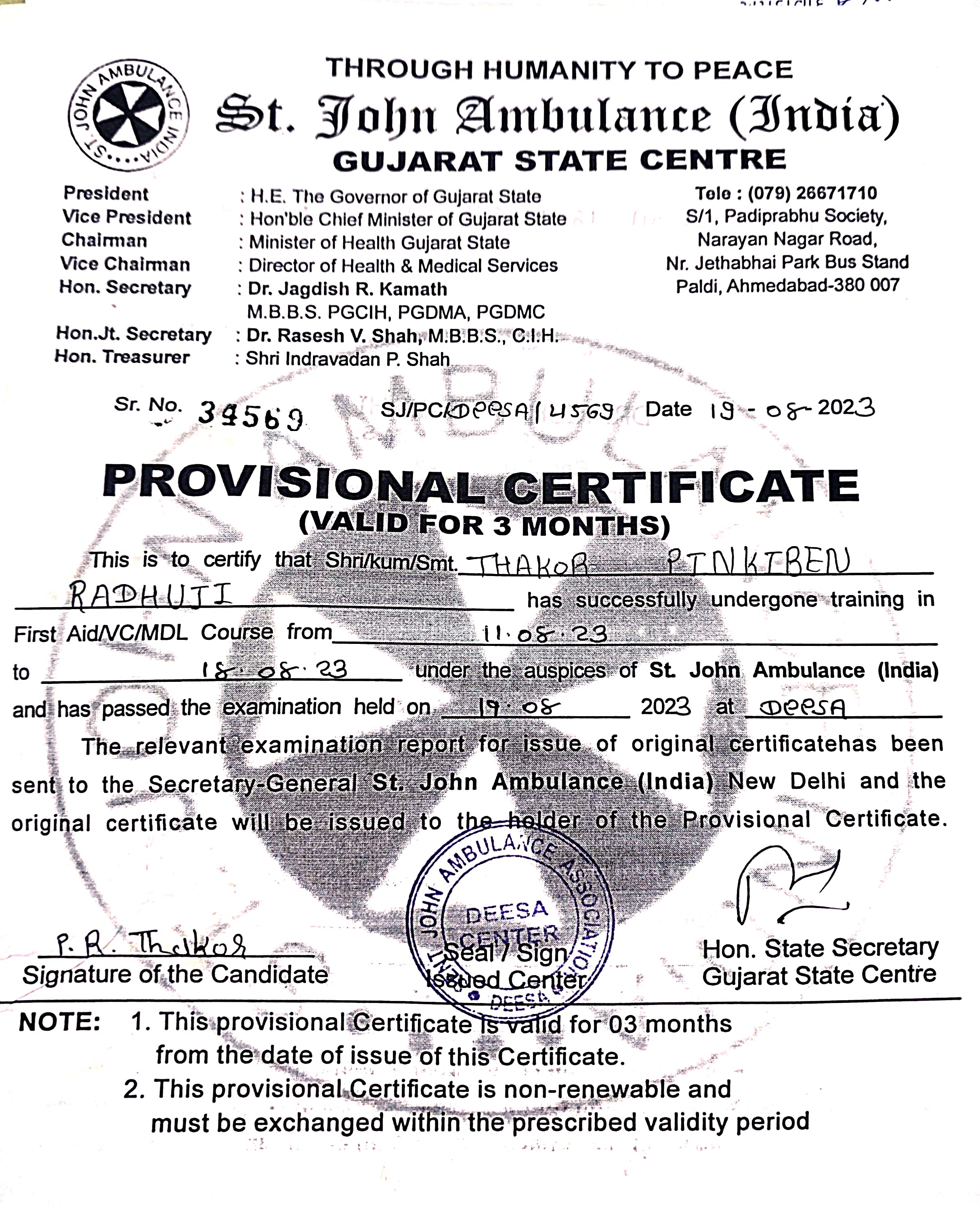 Now the conductor's fake first aid certificate has been caught, it was ...
