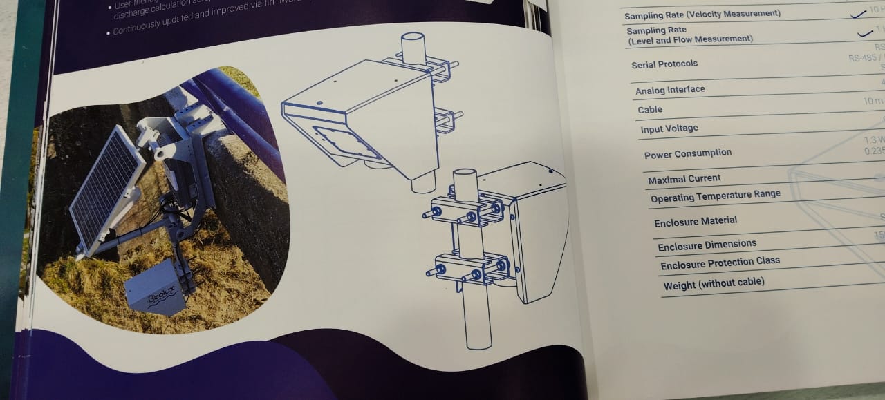 Radar velocity sensor system to be installed to measure water inflow ...