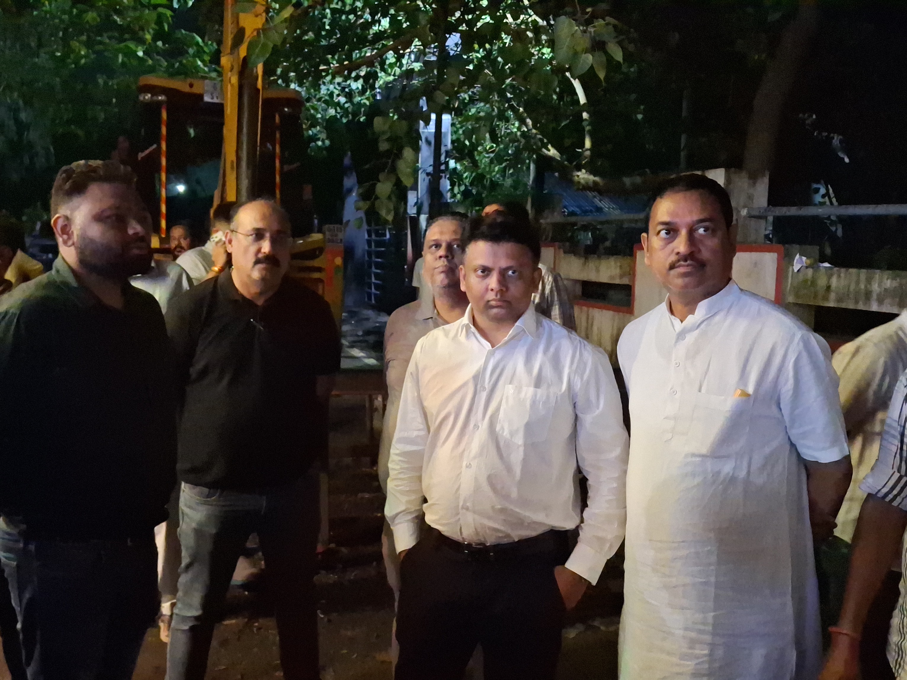 MP arrives with JCB to inaugurate Valsad Railway Colony Road