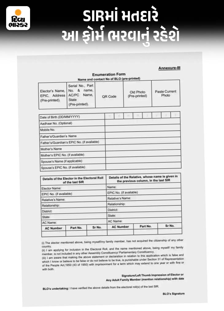 Special Intensive Revision Voter Verification Gujarat BLO Home Visit ...