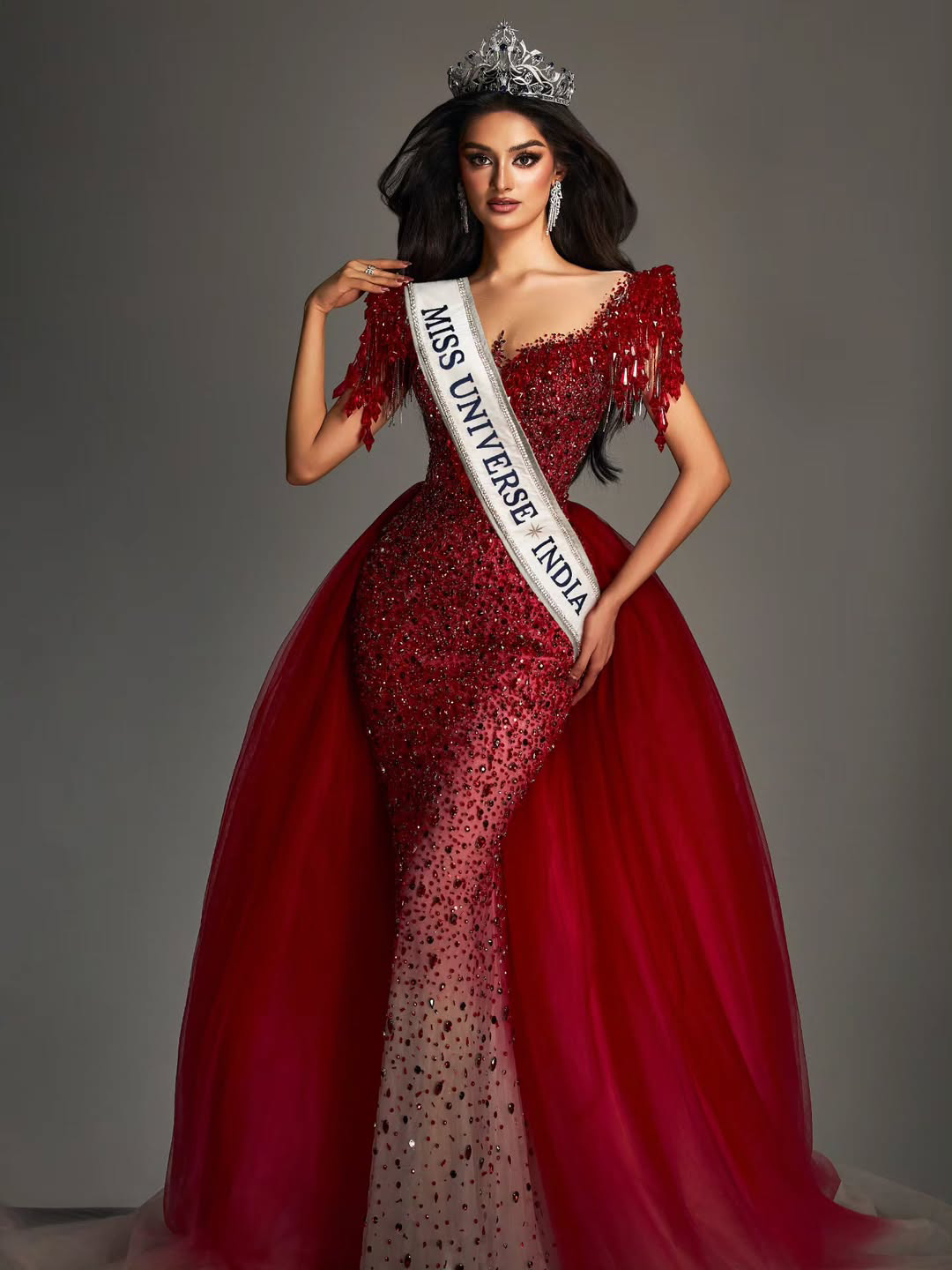 Miss Universe 2025: India Manika Vishwakarma Red Fairy PHOTOS; Ruby Red ...