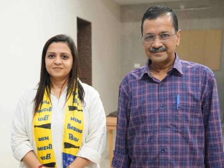 Jigisha Patel AAP Entry Interview: Fights Goons Jayrajsinh Aniruddhsinh ...