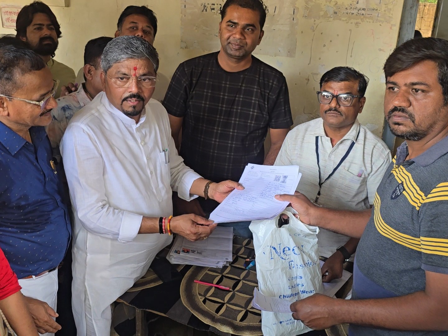 Cabinet Minister Naresh Patel Voter List Booth Visit Registration ...