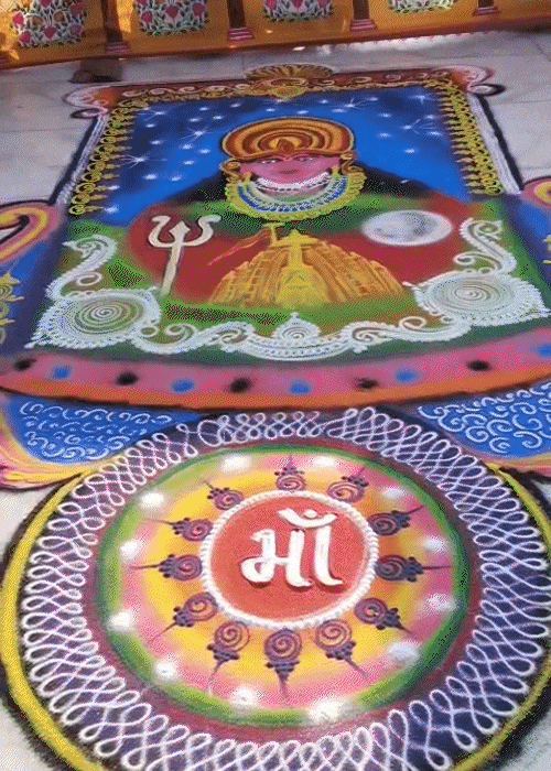 The grand manifestation of Maa Amba on the holy day of Poshi Poonam