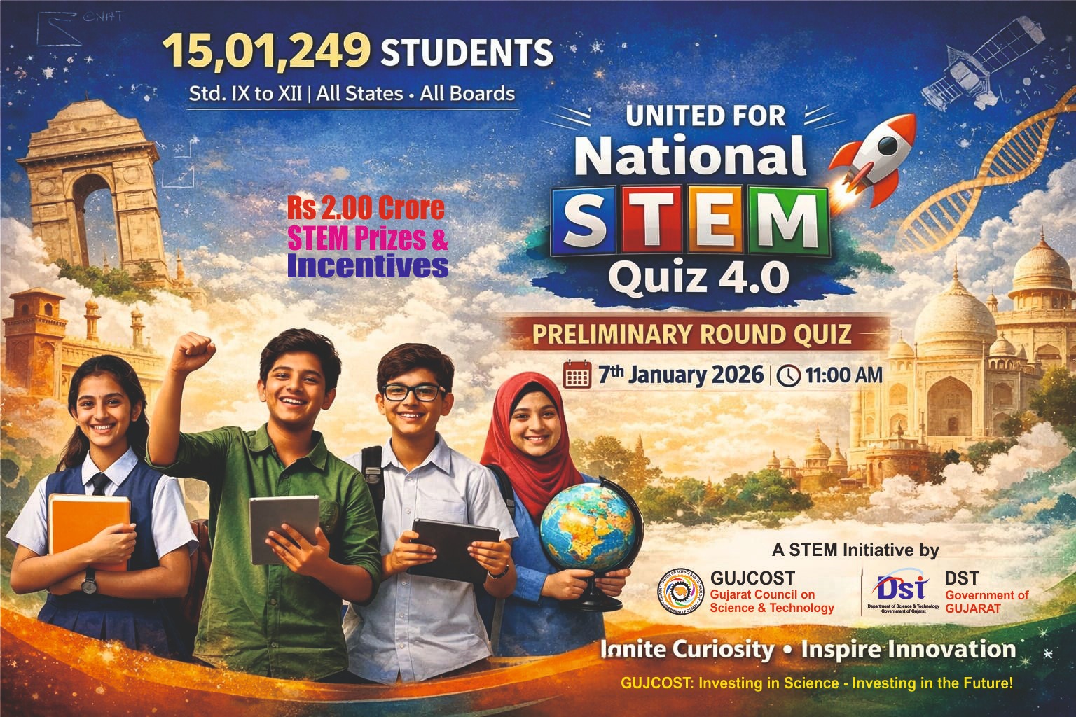 National STEM Quiz 4.0 to be organized by GUJCOST