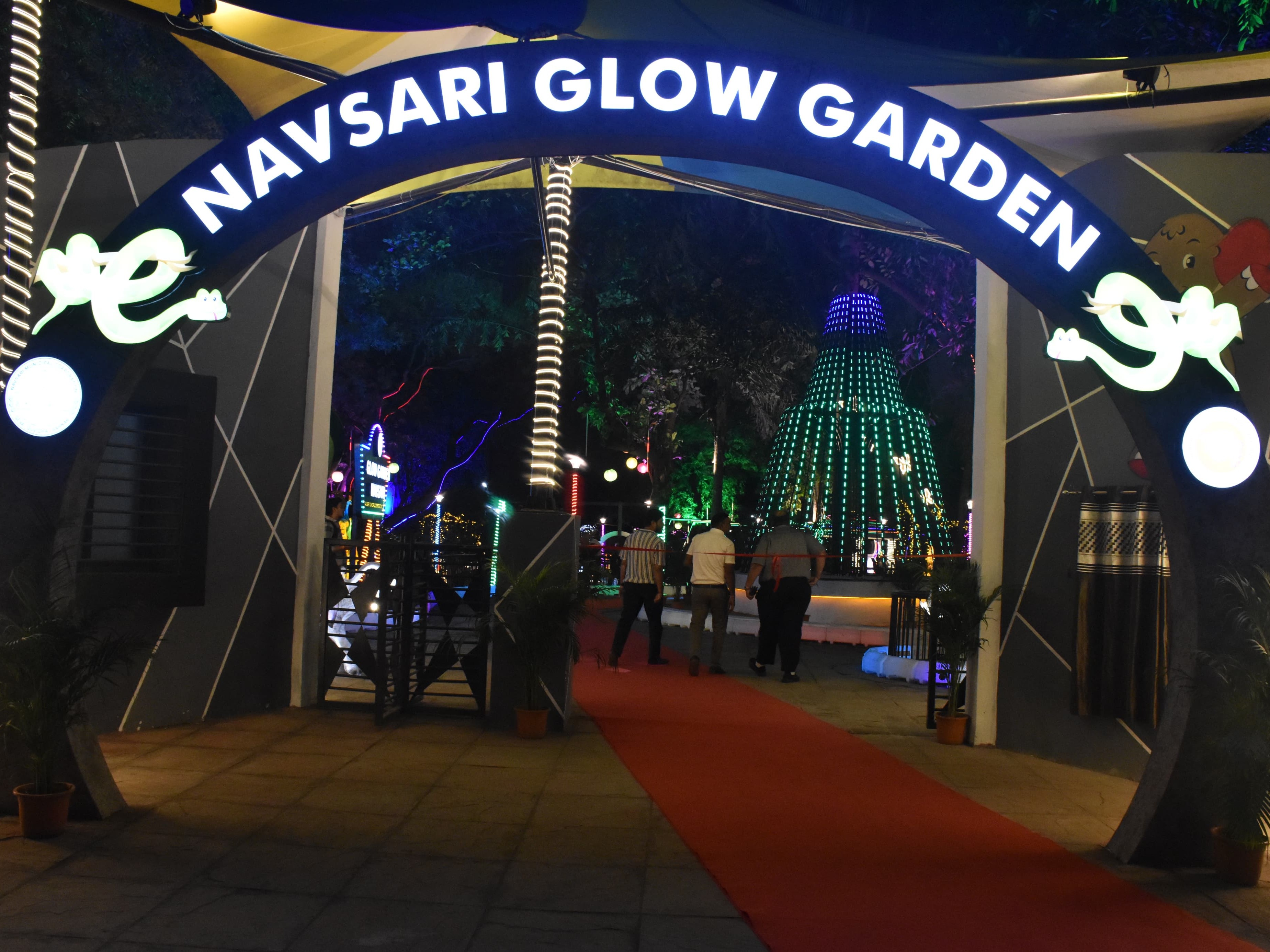 Navsari's historic python garden has now become a glow garden