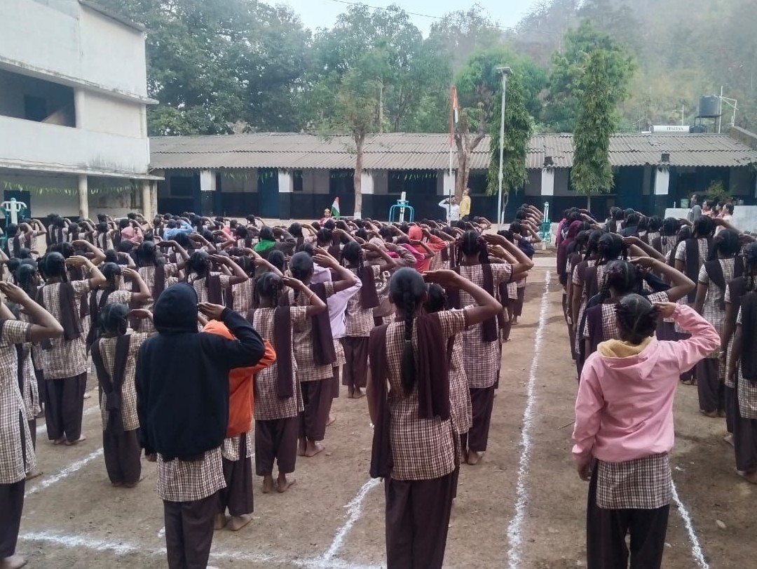 77th Republic Day at Vaidehi Kanya Adarsh Shala, Pangam: Manager ...