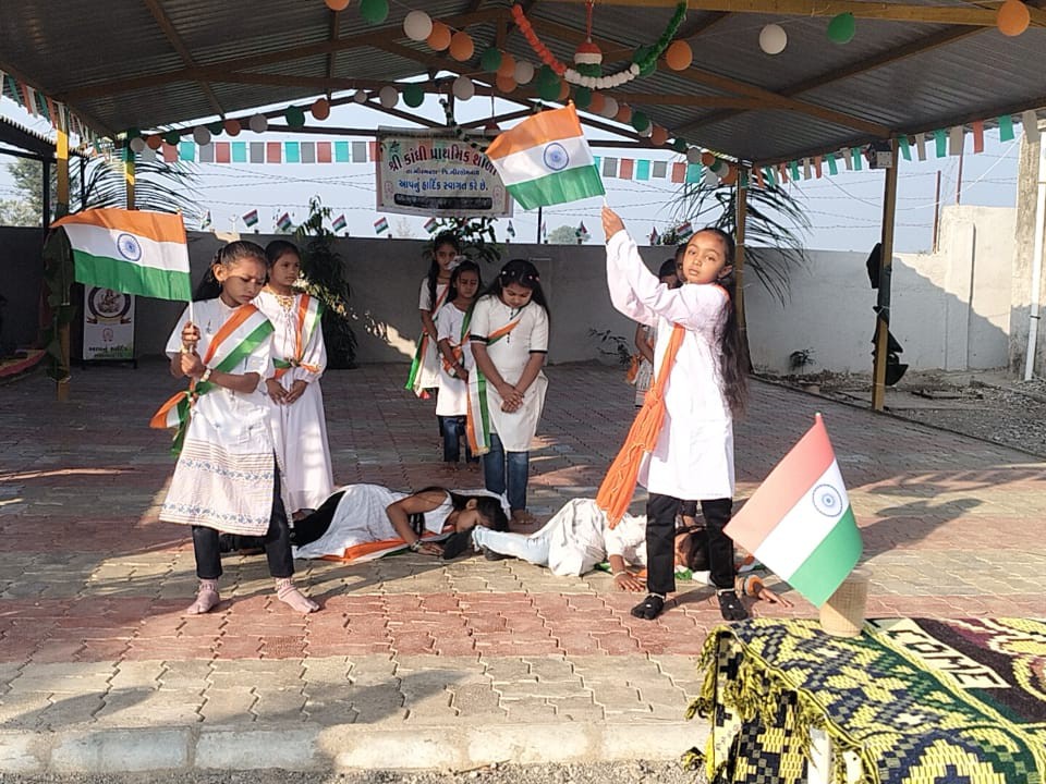 77th Republic Day Celebrated at Kandhi Village, Gir Gadhada