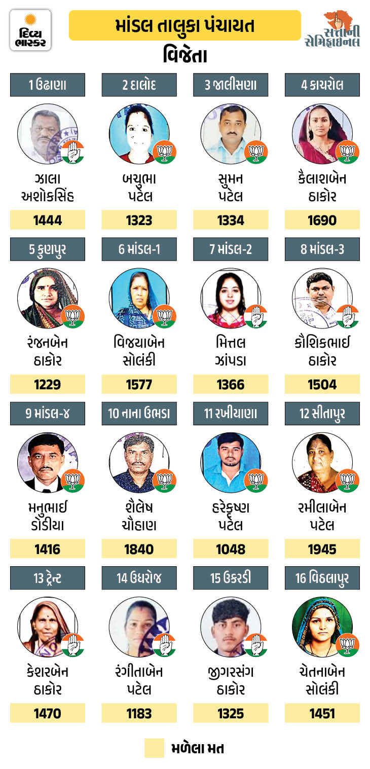 Mandal Taluka Panchayat Election Results: BJP, Congress, AAP Winners List