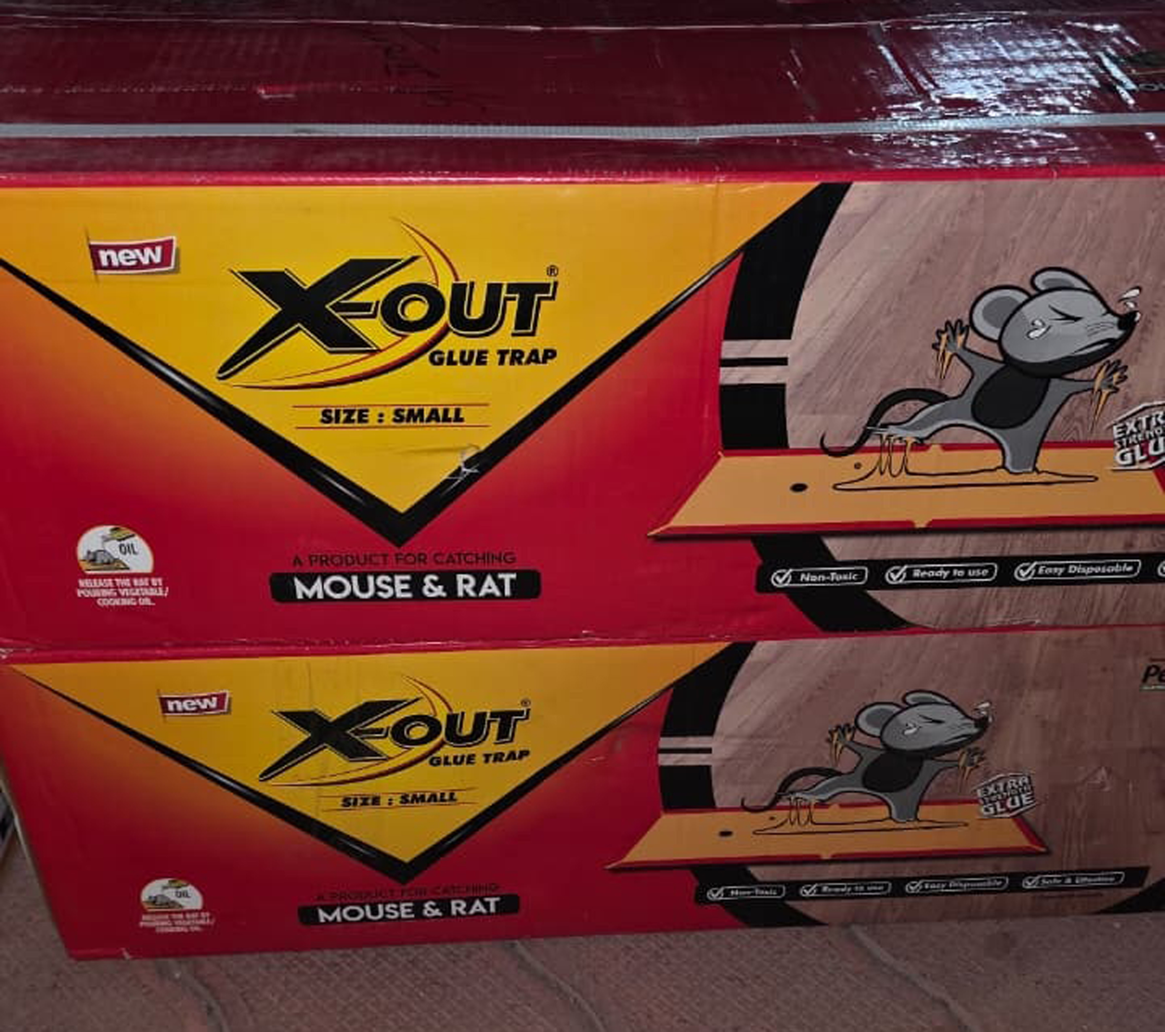 A quantity of banned glue traps was found, two sellers were booked
