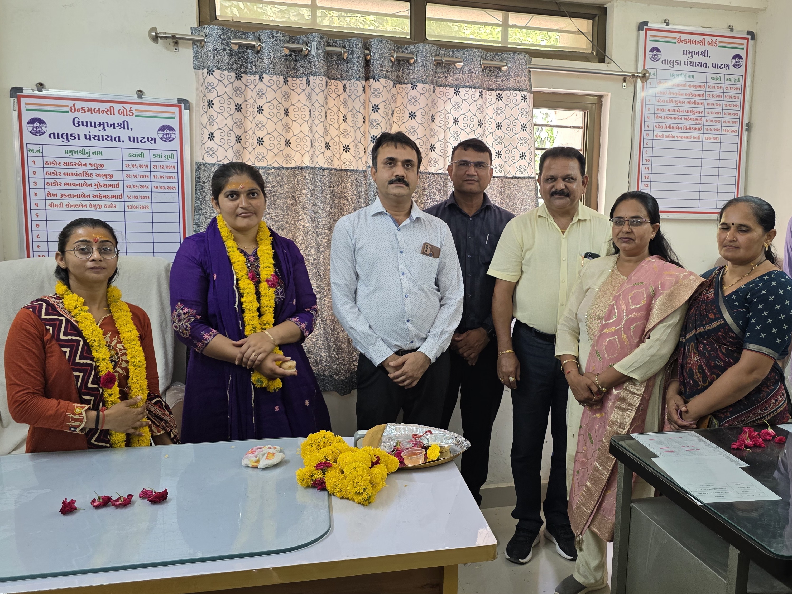 Patan Taluka Panchayat President & Vice President Take Charge
