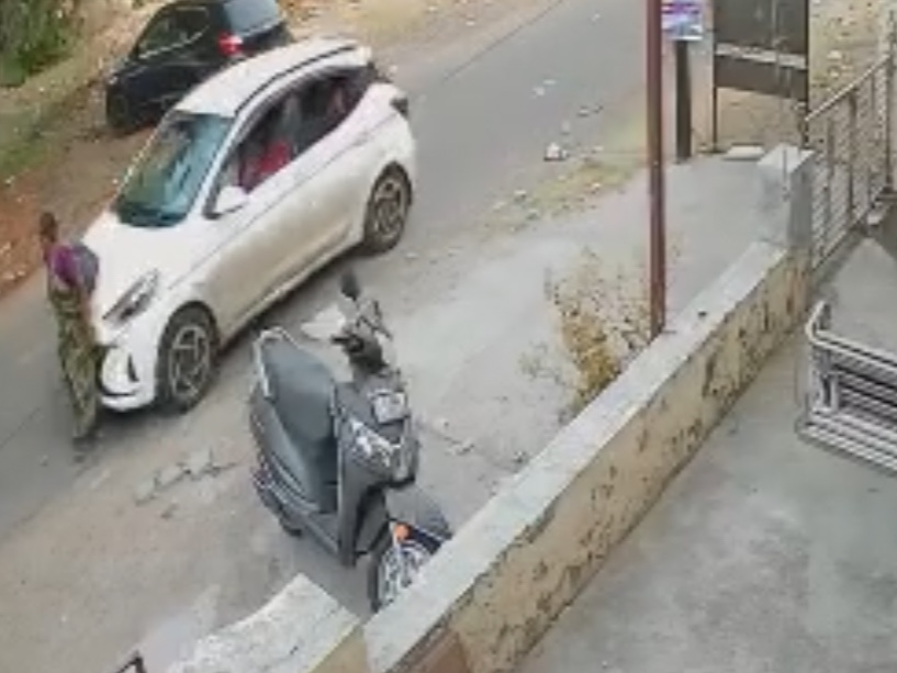 Vadodara Woman Killed By Speeding Car; Elderly Hit & Run CCTV Footage