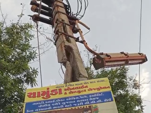 Dhrangadhra Power Outage; Tree Falls on Pole | Residents Angry