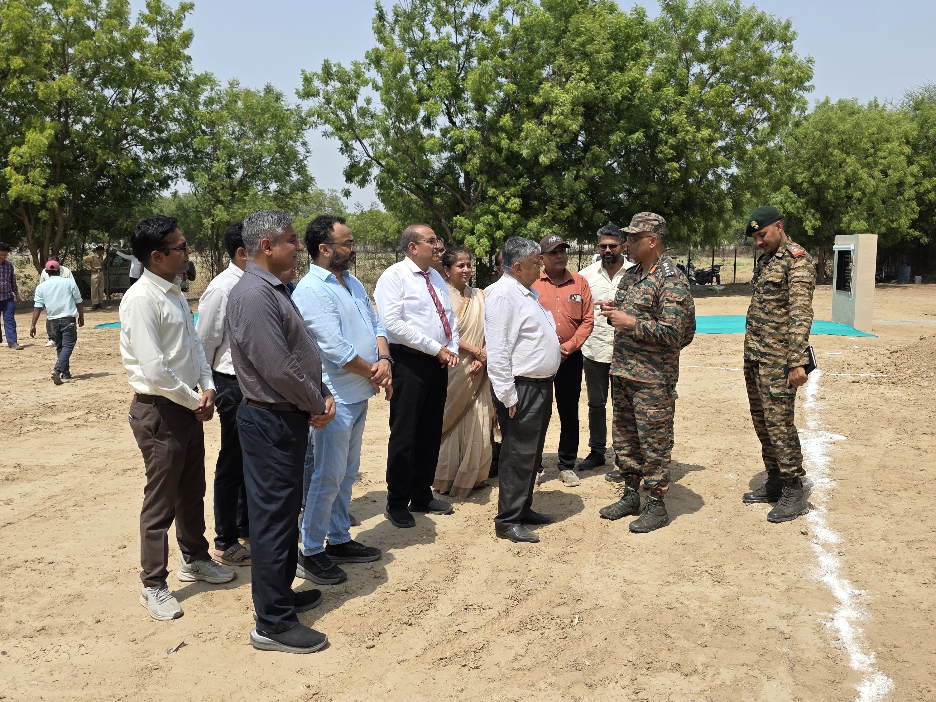 Vice Chancellor Inaugurates Water Tank, Gujarati Bhavan, NCC Firing Range