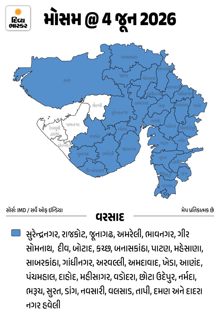 Gujarat Rain Alert: Thunderstorm & High Winds Expected; Ahmedabad Cloudy