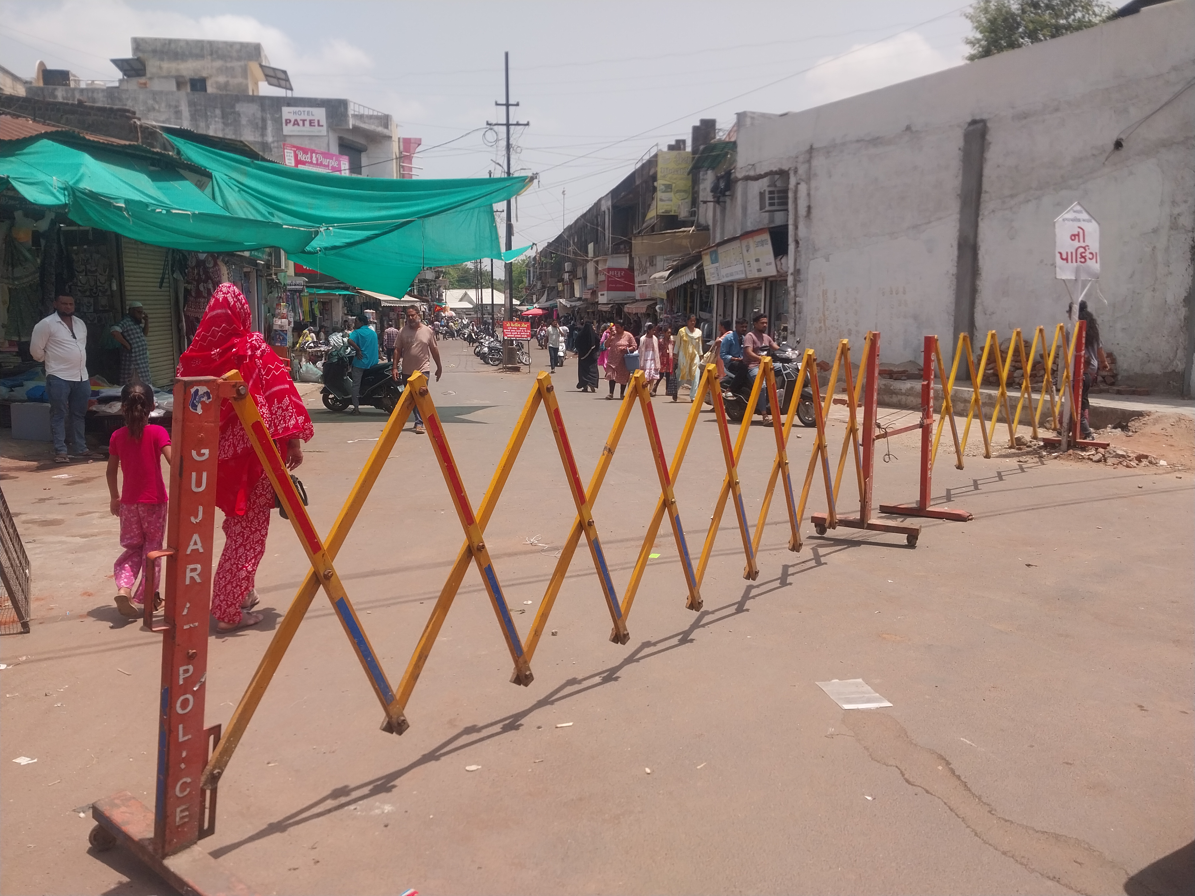 Surprise as barricades are placed on both sides of a short street in ...