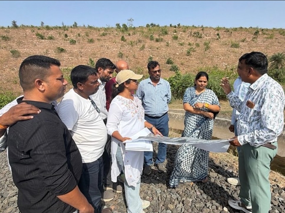 Morva Hadf Dam Water Plan Inspection; Nimishaben Suthar Guides Work